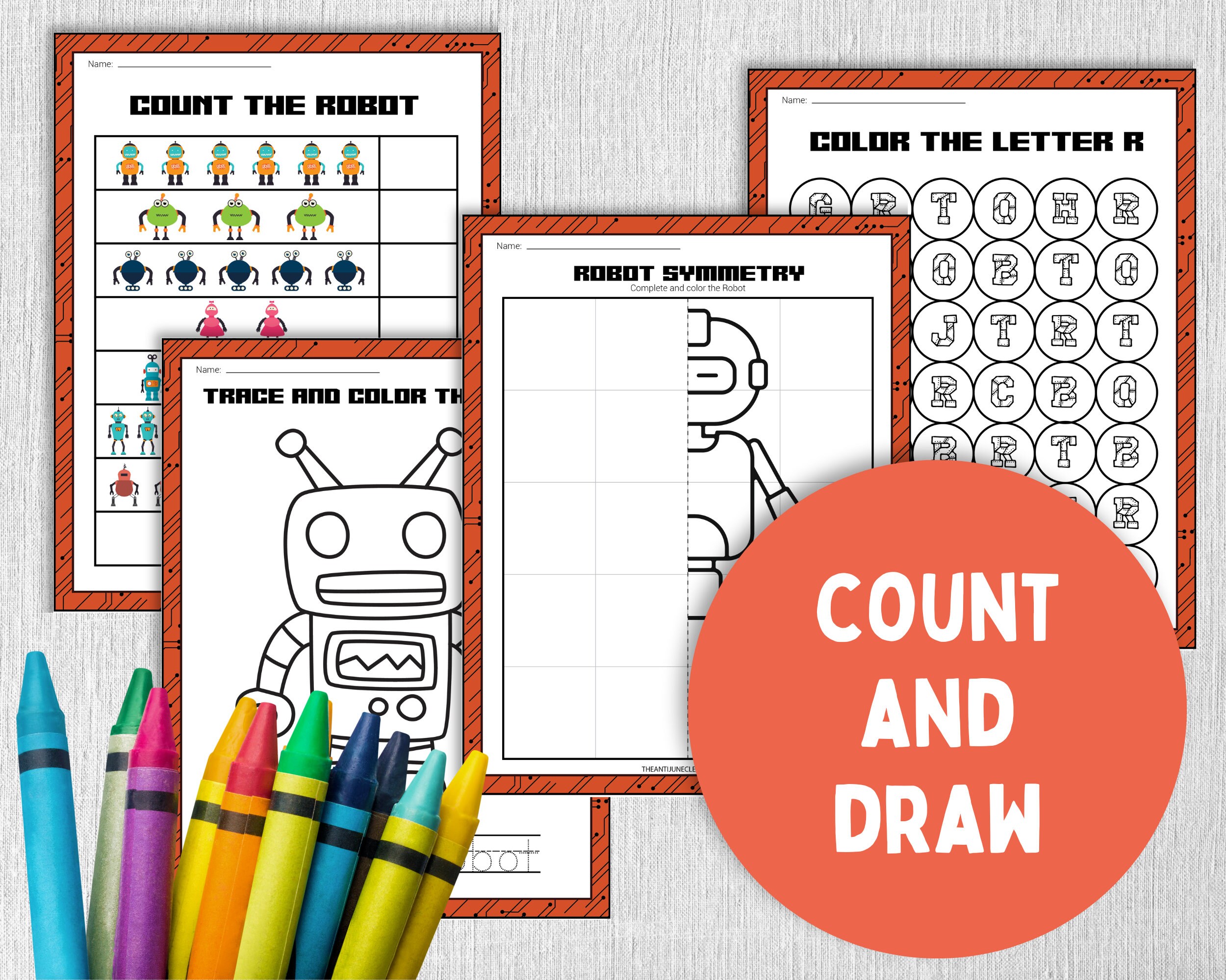 Robot Worksheet Printables for Kids - Educational Activities ...