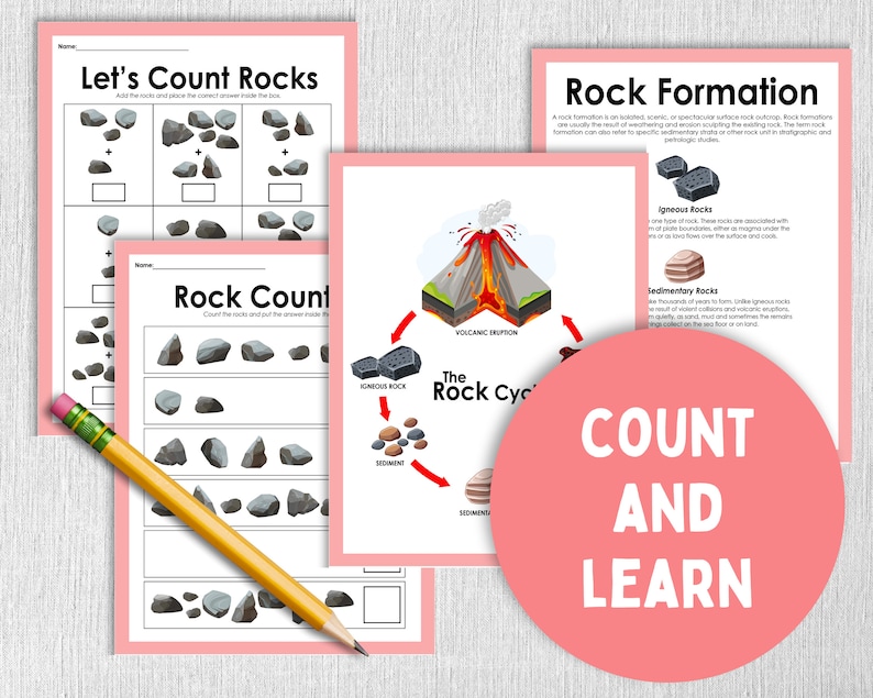 Rock Worksheets – Geology Activities for Kids (digital PDF Download) - Etsy