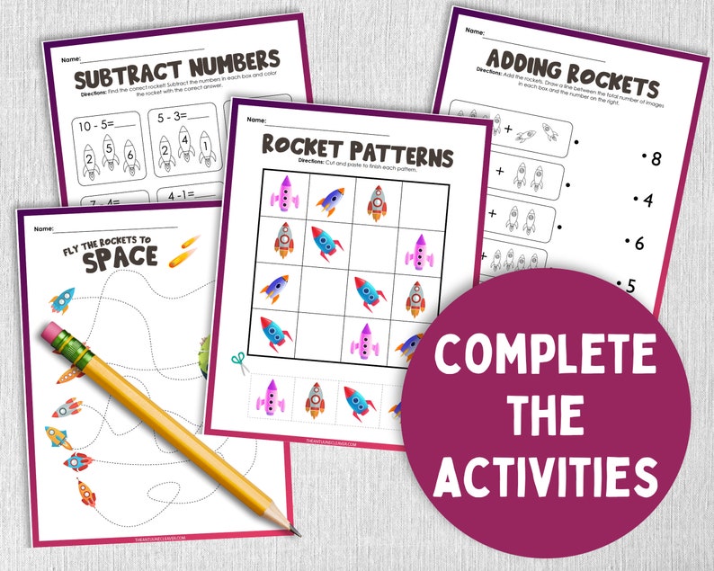 Rocket Printables for Kids - Educational Activities & Worksheets for ...
