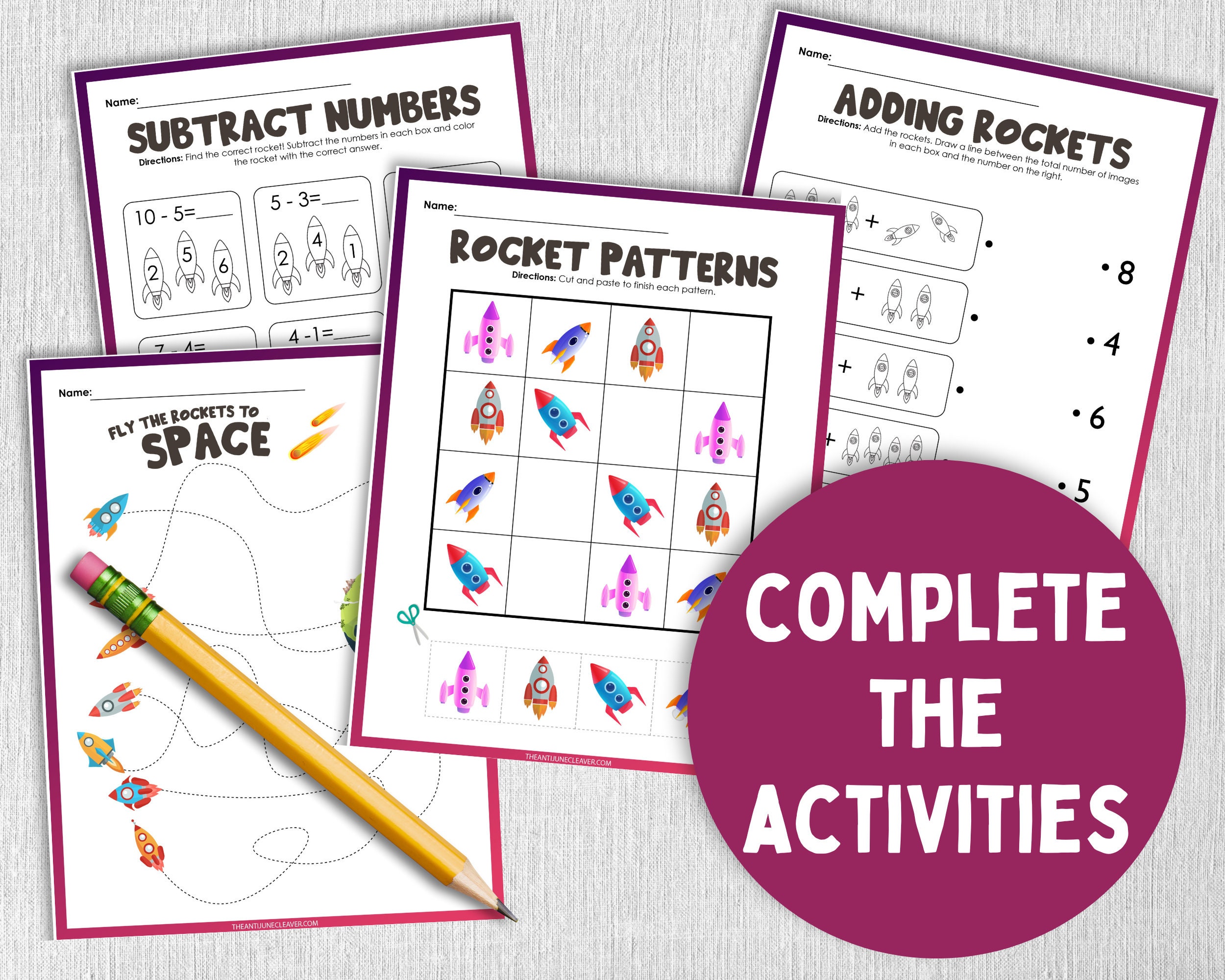 Rocket Printables for Kids Educational Activities & Worksheets for ...