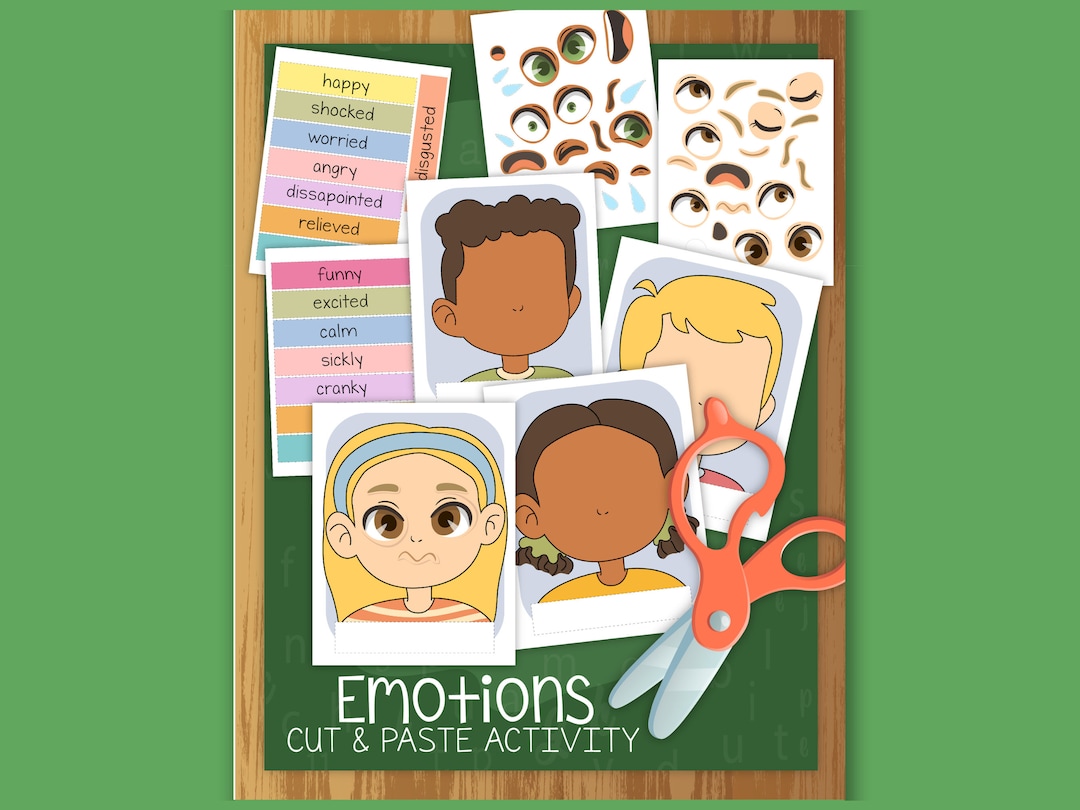 Emotions Cut and Paste Activity - Etsy