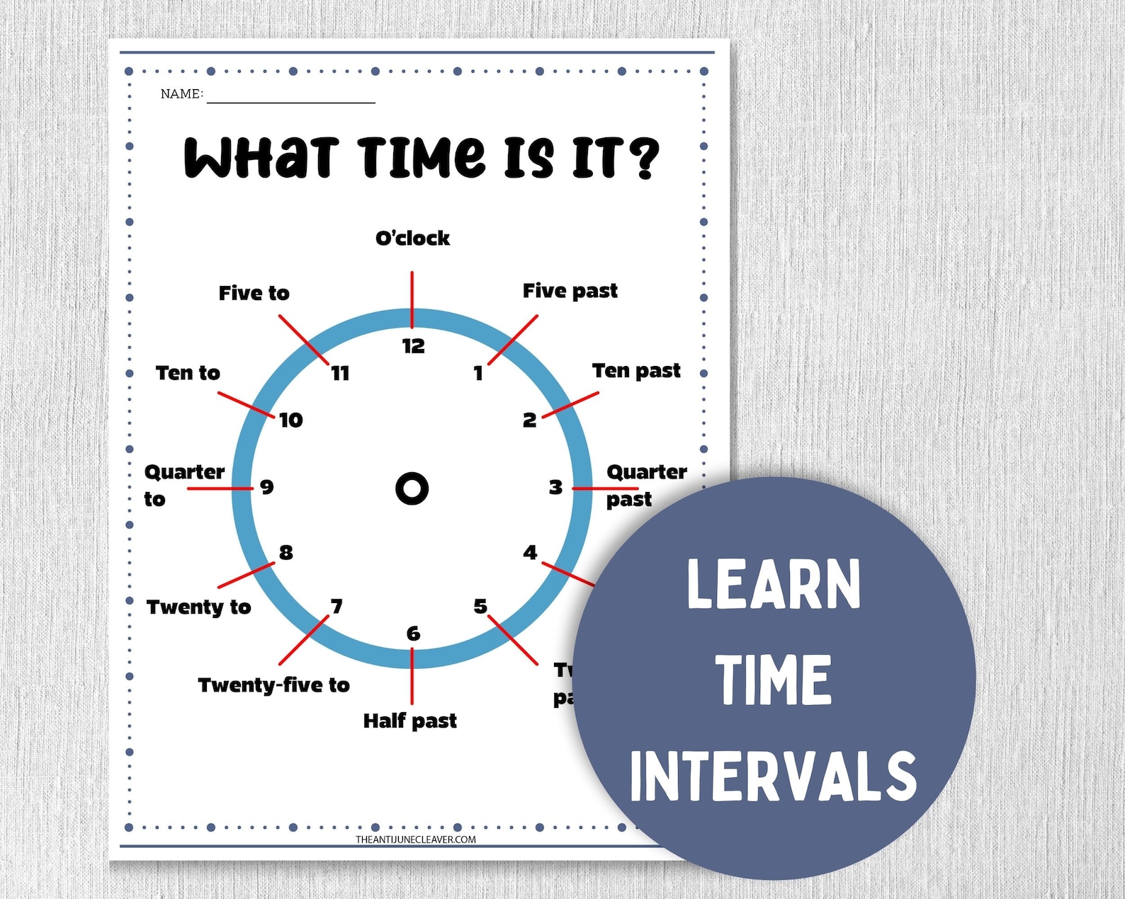 Telling Time and Parts of a Clock Printable Worksheets for Kids ...