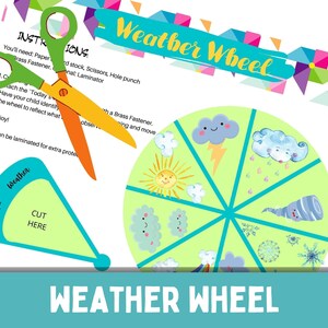 Weather Wheel and Spinner Printable Activity for Kids | Etsy