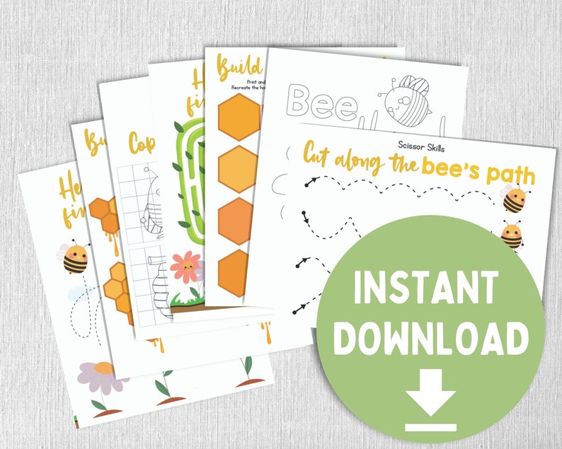 Honey Bee Printable Worksheets for Kids - Educational Activities ...