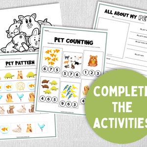Pets Activity Printable - Fun, Educational Animal Worksheets (digital ...