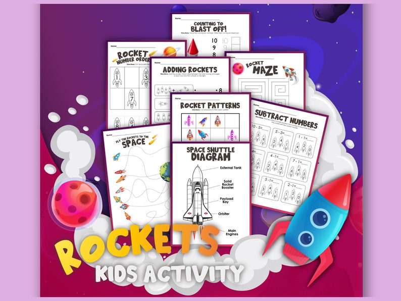 Rocket Printables for Kids - Educational Activities & Worksheets for ...