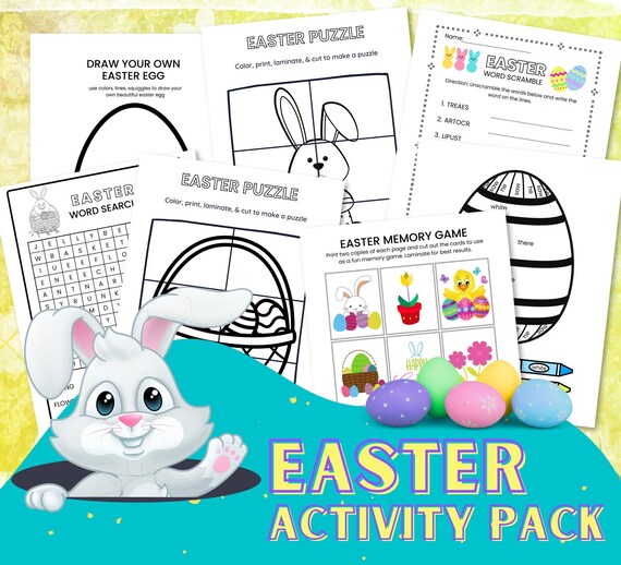 Fun Easter Printable Activity Pack for Kids Activities & - Etsy