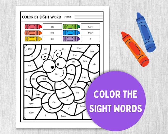 17 Páginas Para Colorear De Palabras Visuales Gratuitas Para Niños E ...