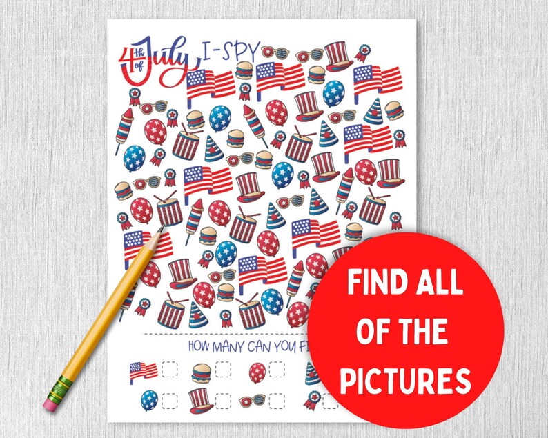 July 4th Printable Activity Worksheets for Kids - Kindergarten ...