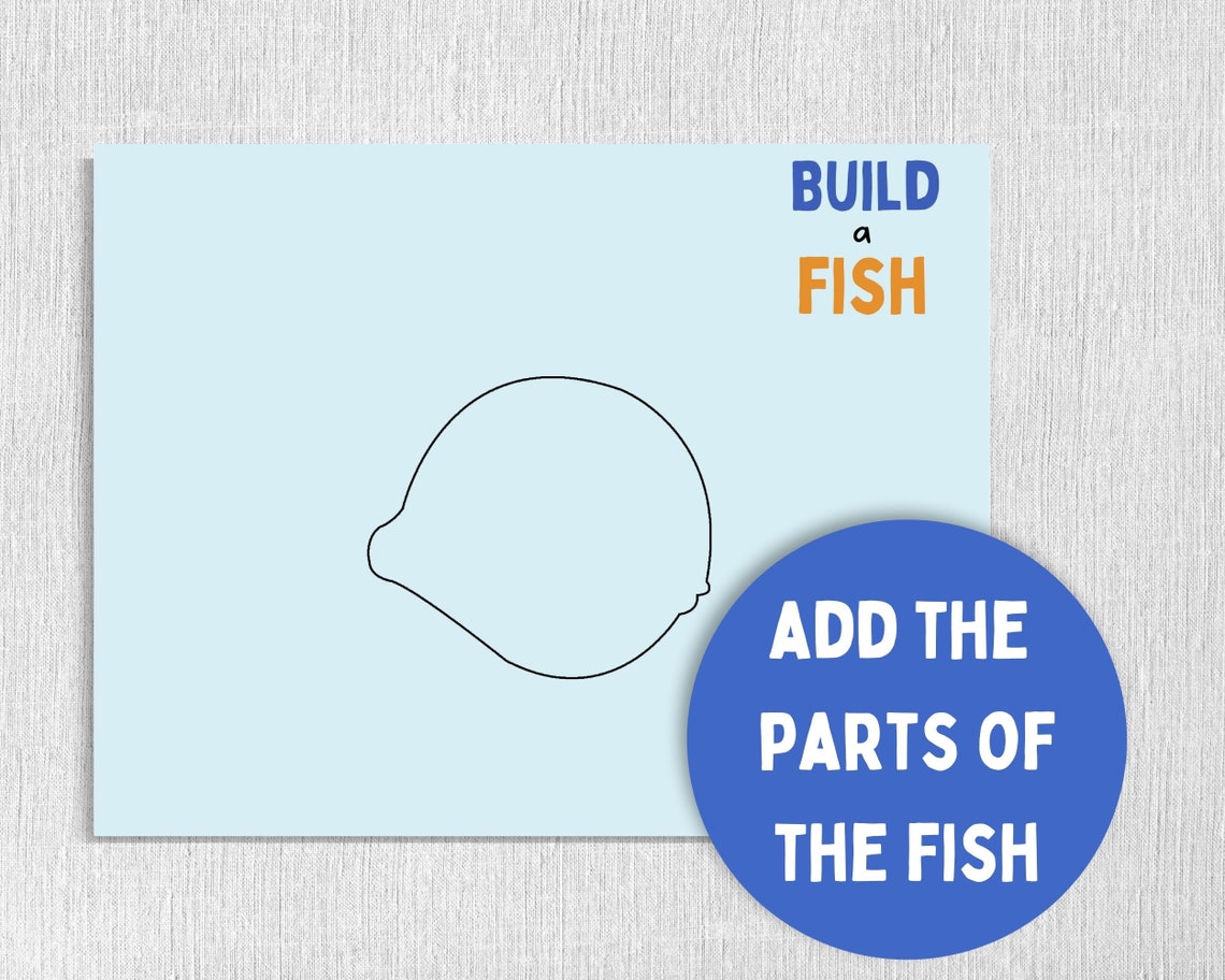 Parts of a Fish Kids' Activity Worksheet Printable - Etsy