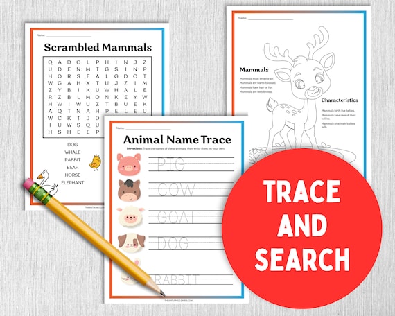 Mammals Characteristics Worksheet