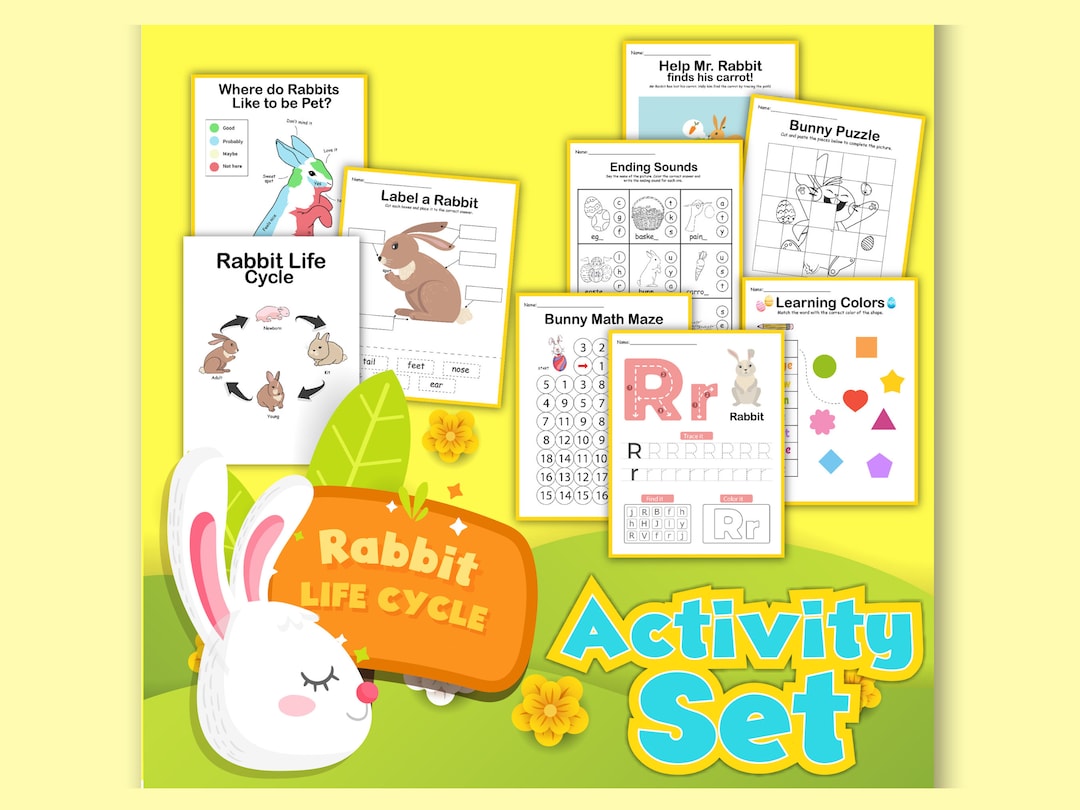 Rabbit Activity Worksheets - Easter Bunny - Printables for Kids ...