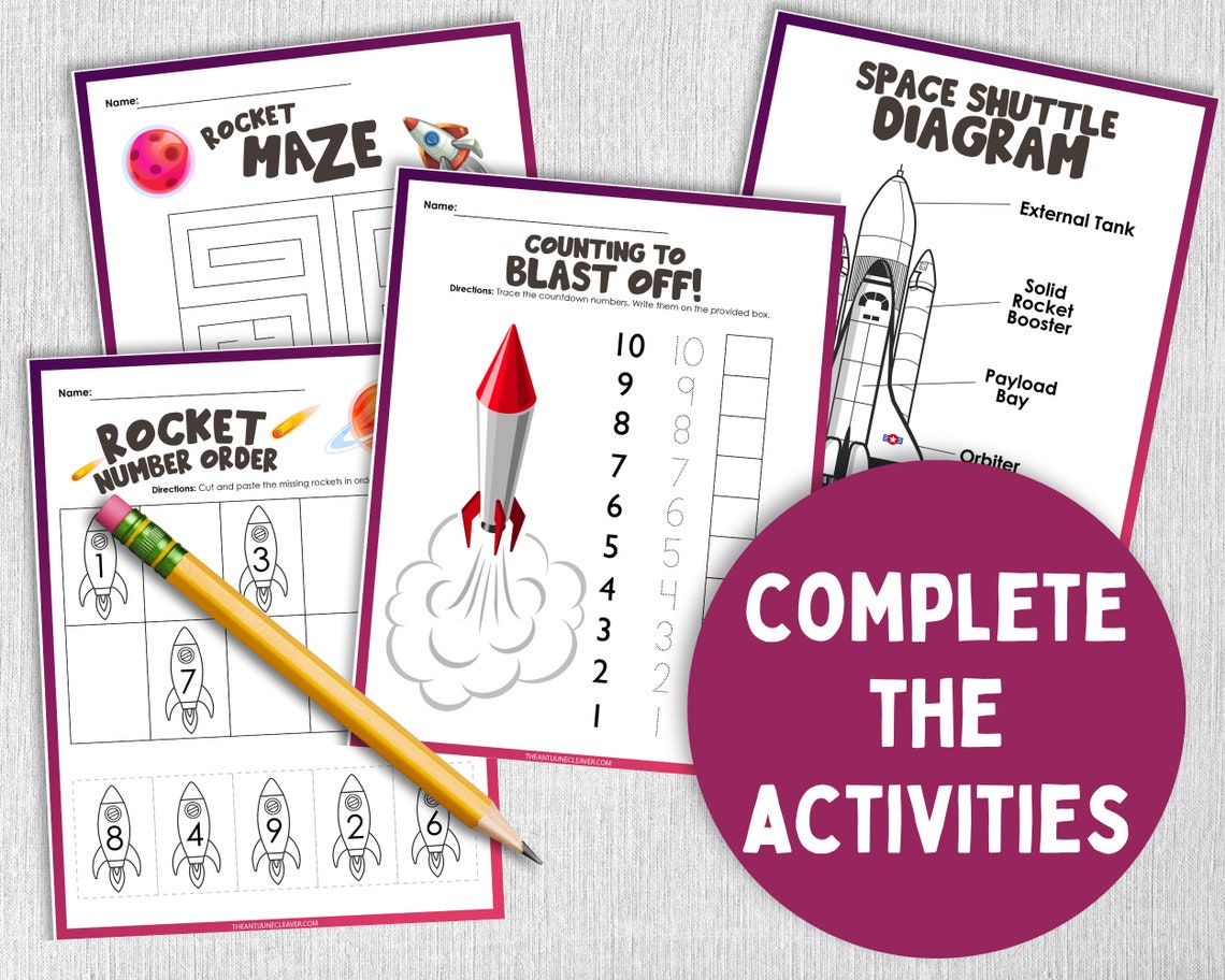Rocket Printables for Kids - Educational Activities & Worksheets for ...