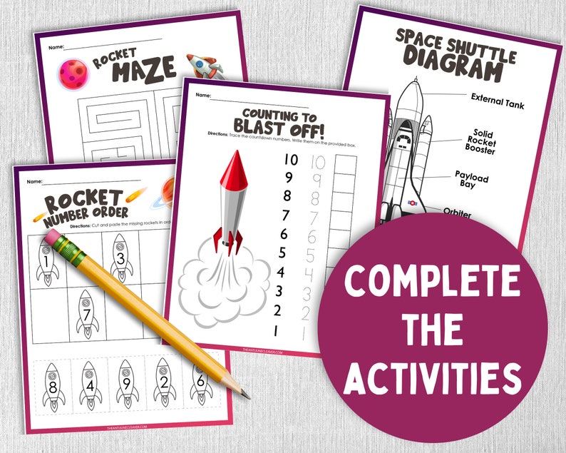 Rocket Printables for Kids - Educational Activities & Worksheets for ...