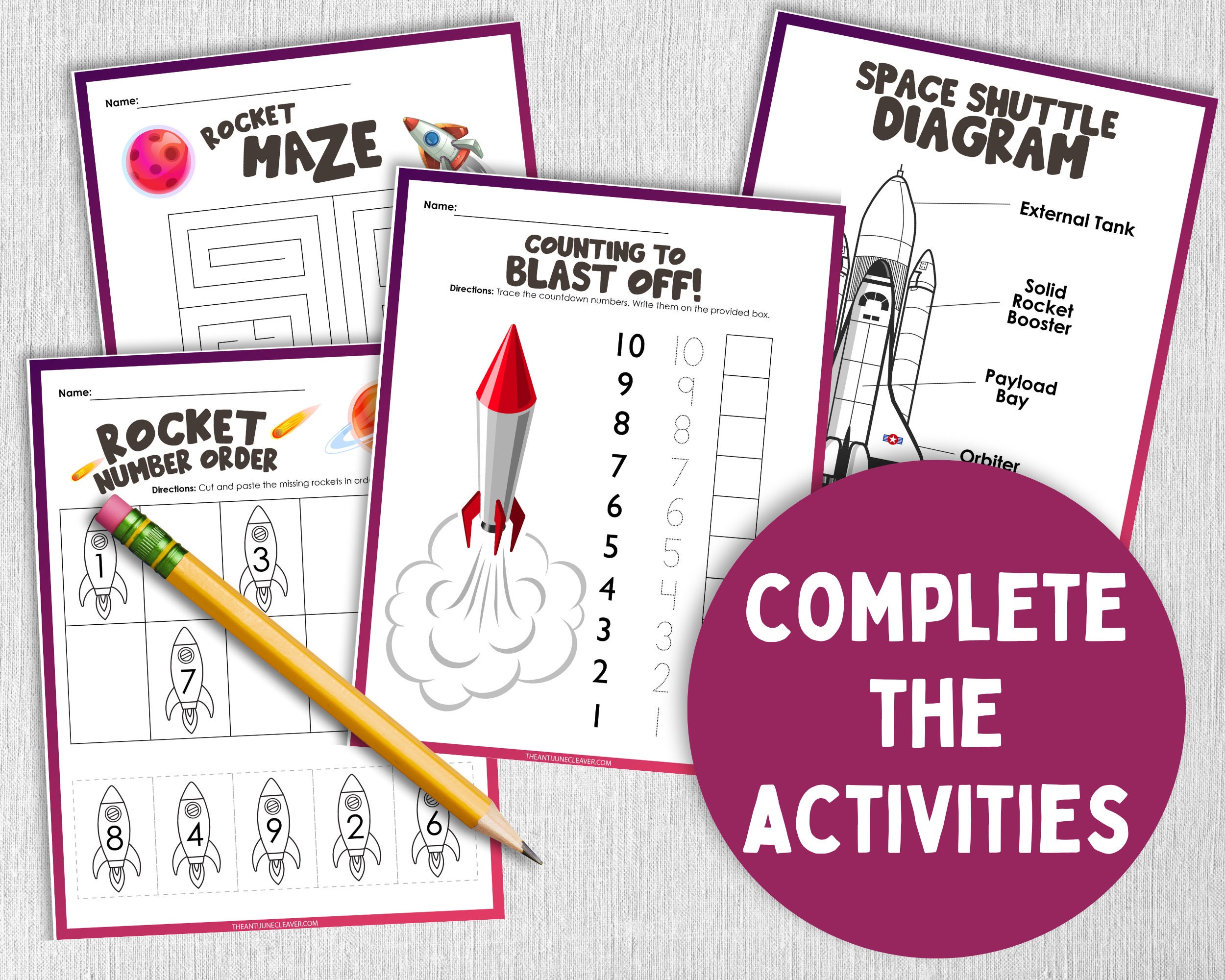 Rocket Printables for Kids Educational Activities & Worksheets for ...