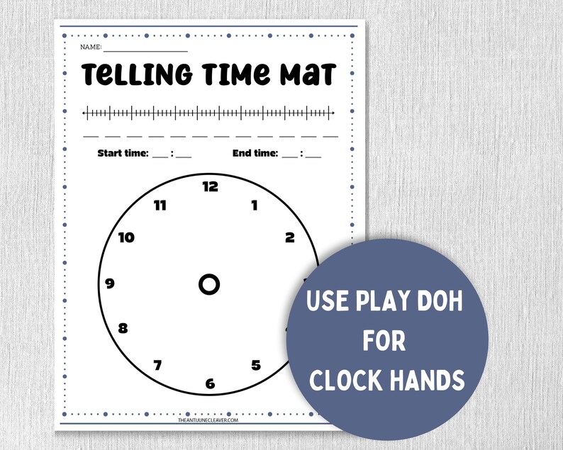 How to Tell Time – Parts of Clock, Analog Time (digital PDF Download ...