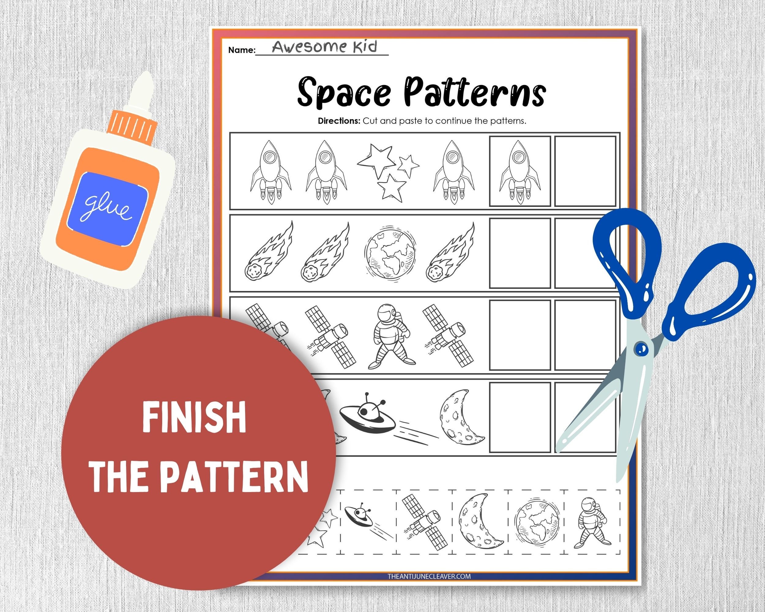 Hojas De Trabajo Sobre El Espacio Exterior Para Preescolar Explorá