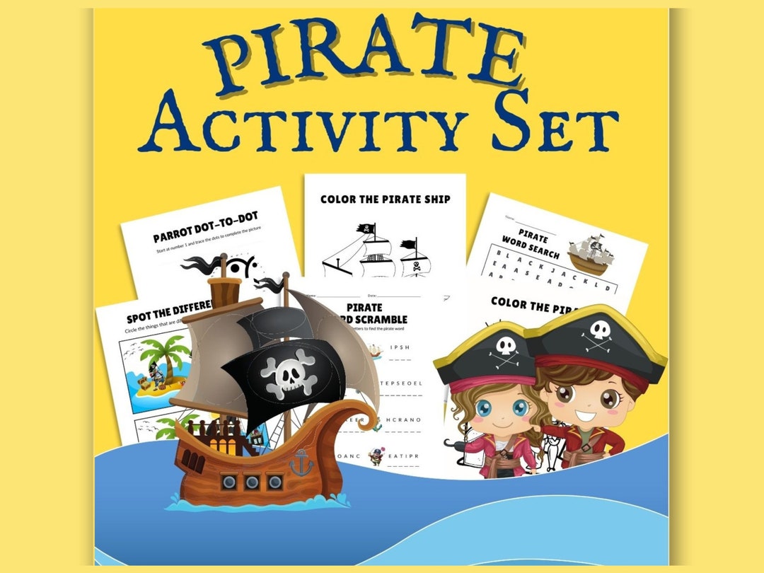 Pirate Printables Activity Set - Fun and Educational Worksheets for ...