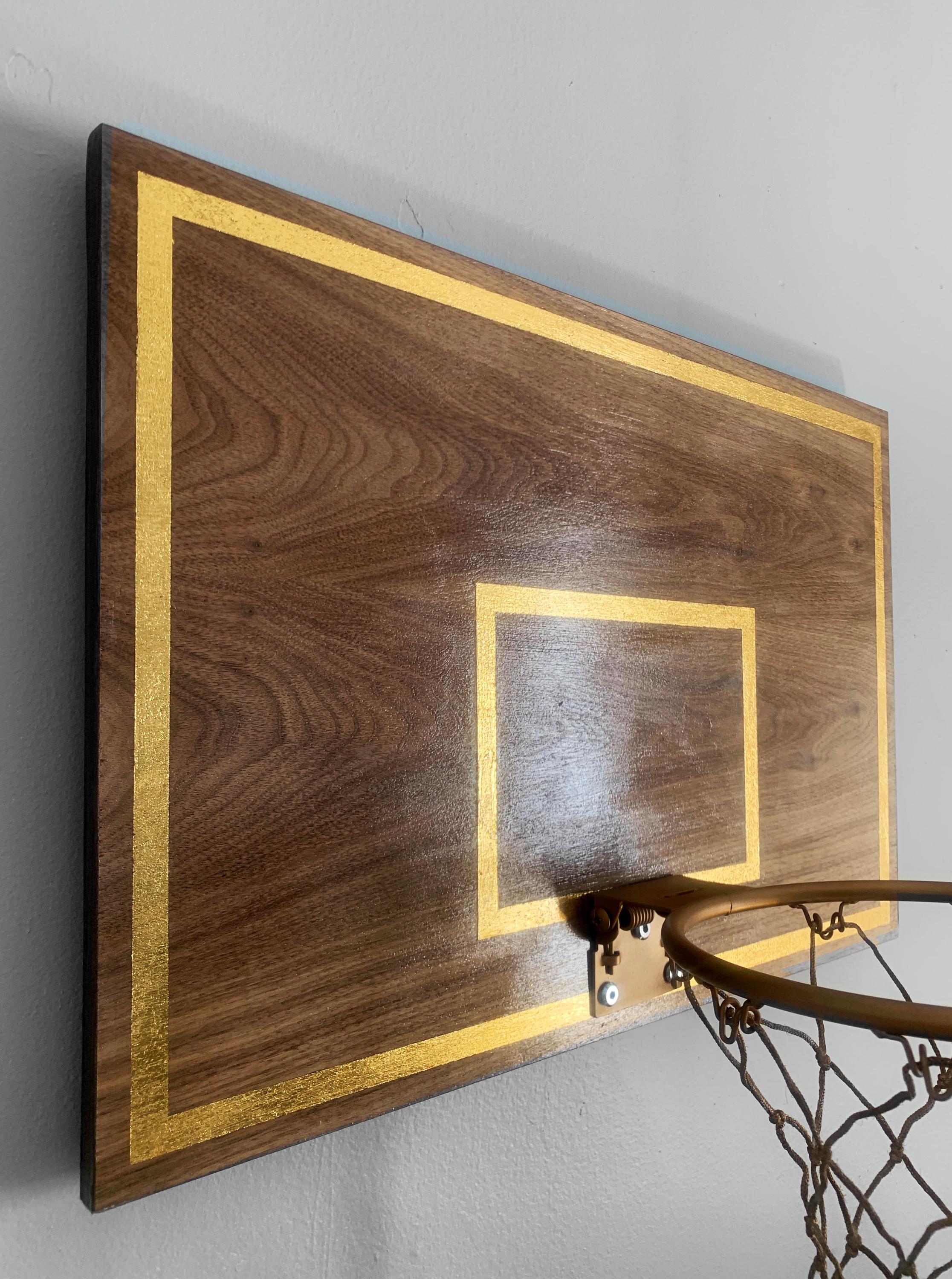 Walnut Wood X 24K Gold Basketball Hoop // Premium Design // Indoor-use ...