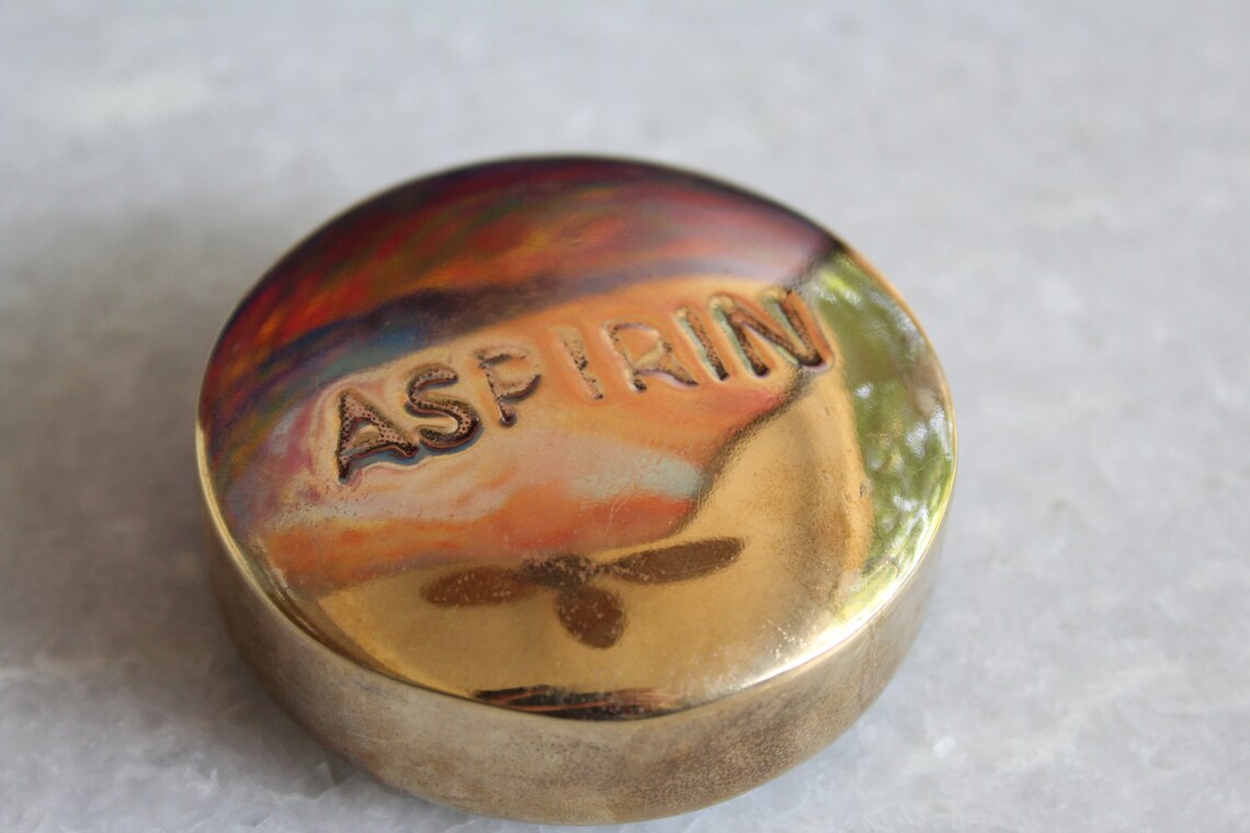 Brass Aspirin, Paperweight, Pop Art, Modern, Mid Century, Pill - Etsy