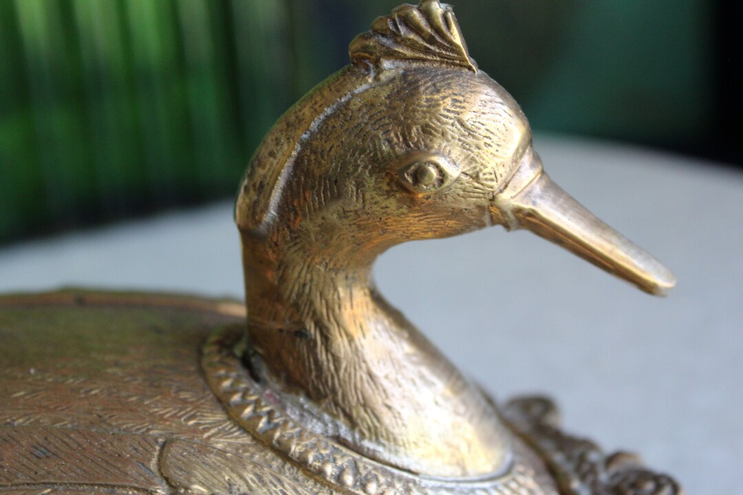 Metal Duck Covered Dish, Candy Dish, Decorative, Intricate, Decor - Etsy