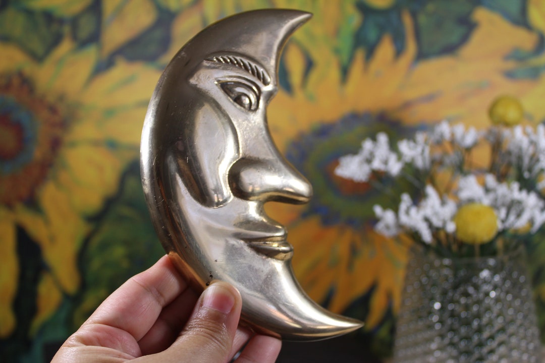 Brass Moon Wall Decor - Etsy
