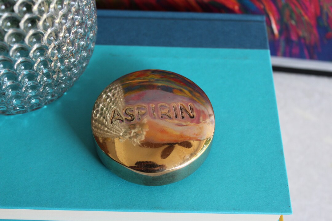 Brass Aspirin, Paperweight, Pop Art, Modern, Mid Century, Pill - Etsy