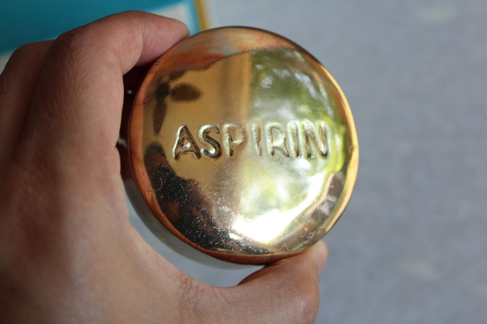 Brass Aspirin, Paperweight, Pop Art, Modern, Mid Century, Pill - Etsy
