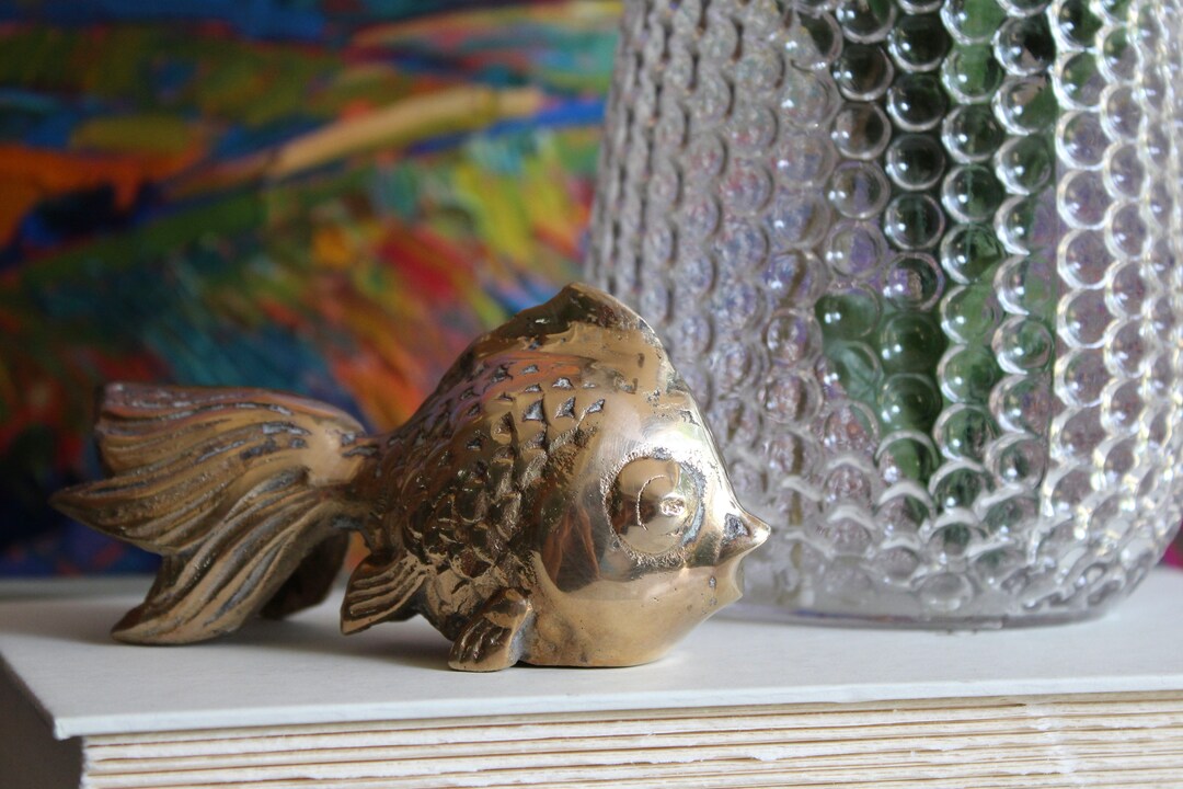 Brass Koi Fish Paperweight - Etsy