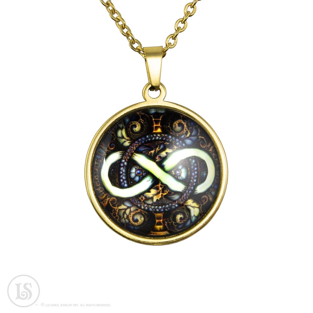 Vintage Dreams Infinity Symbol, Gold Tone, Glass and Stainless Steel - Etsy