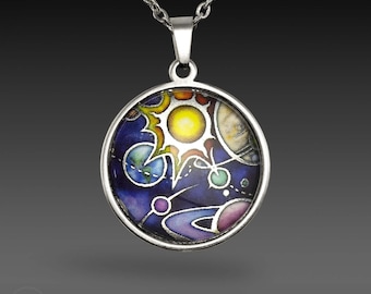 Solar System Pendant - Etsy
