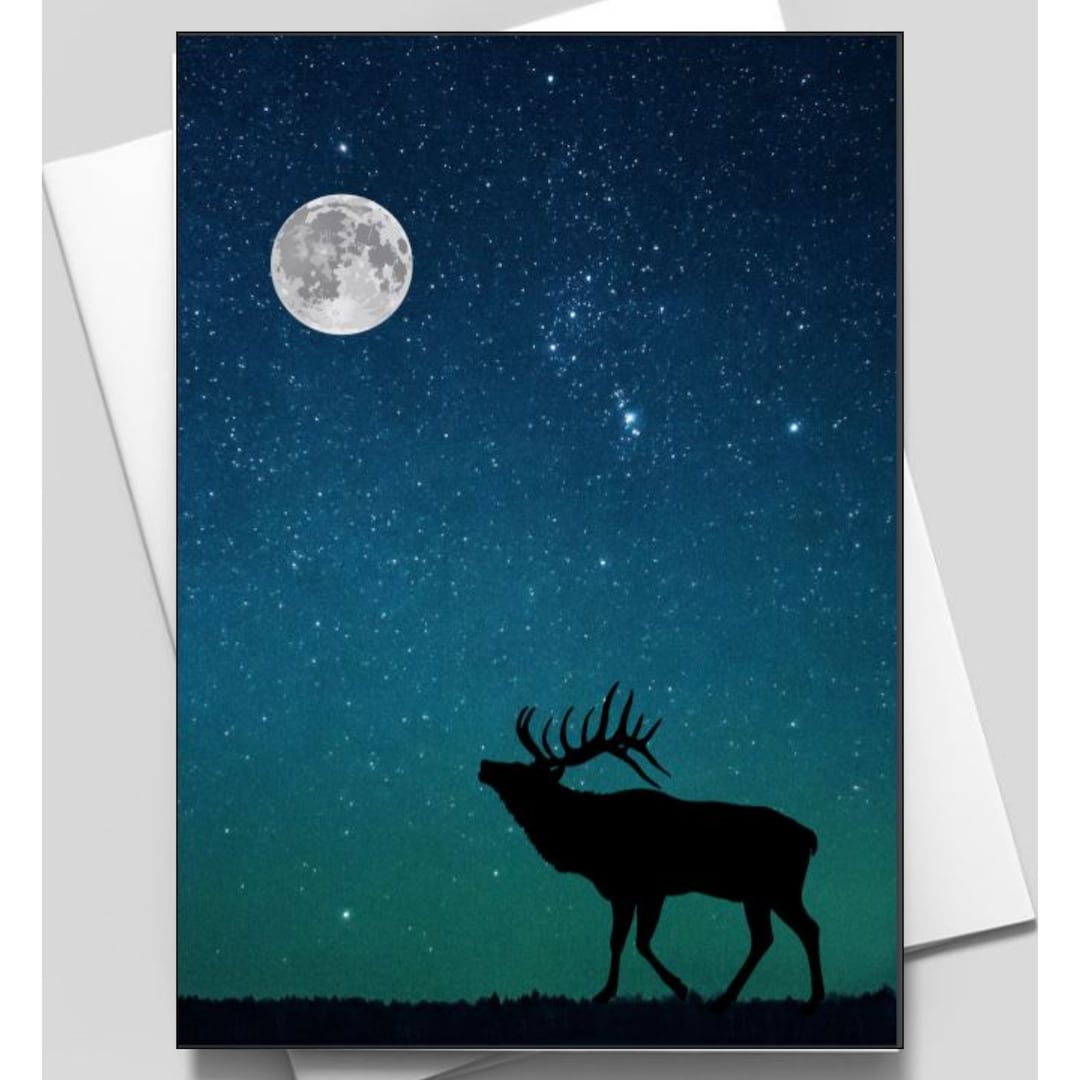 Full Moon Card, Card Printable, Blank Card, Downloadable - Etsy UK