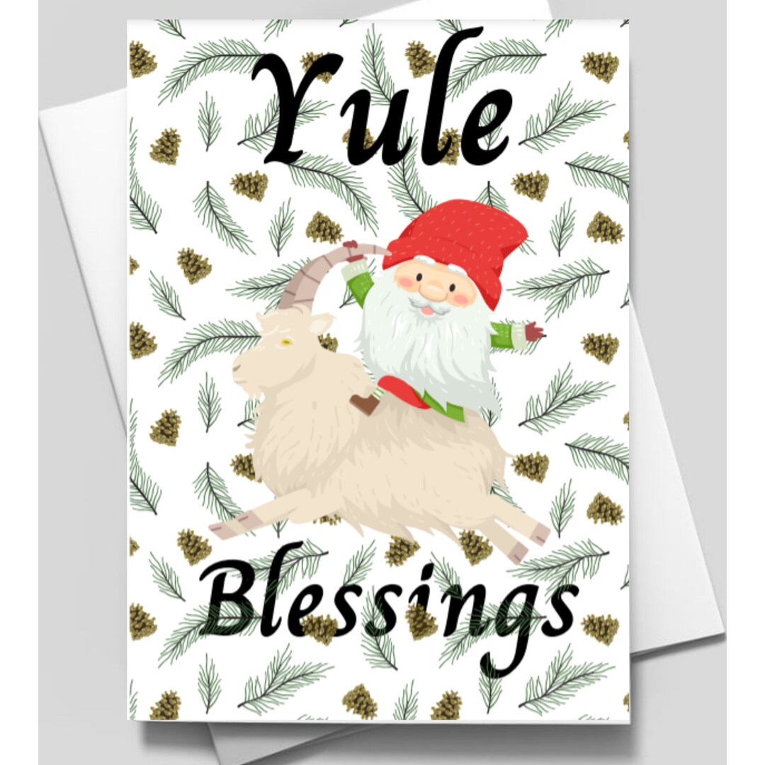Yule Card, Card Printable, Blank Card, Downloadable, Nisse, Winter ...