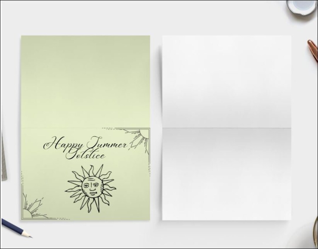 Summer Solstice Card, Card Printable, Blank Card, Downloadable - Etsy
