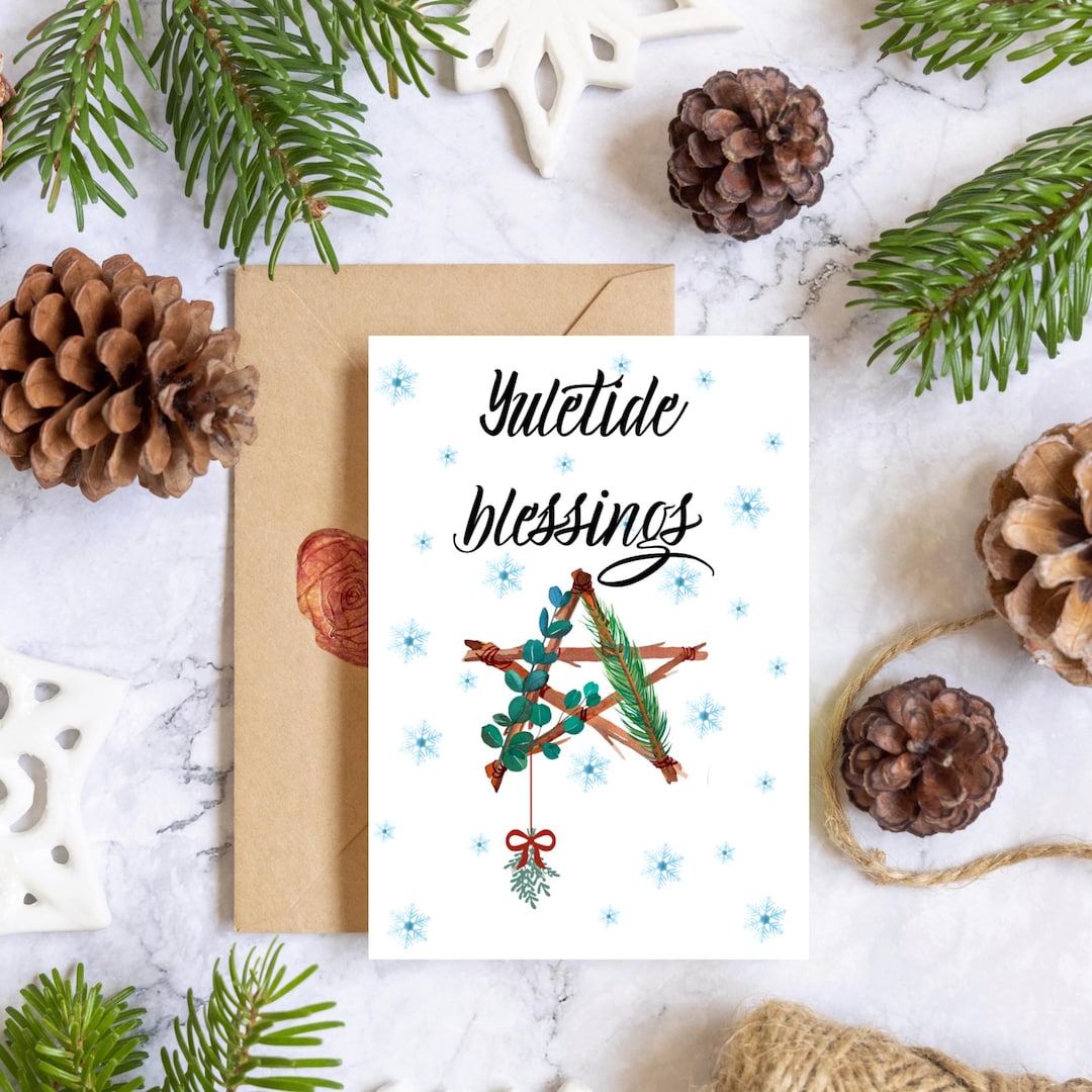 Yuletide Greetings Card: Pagan Winter Solstice (PDF Printable) - Etsy UK