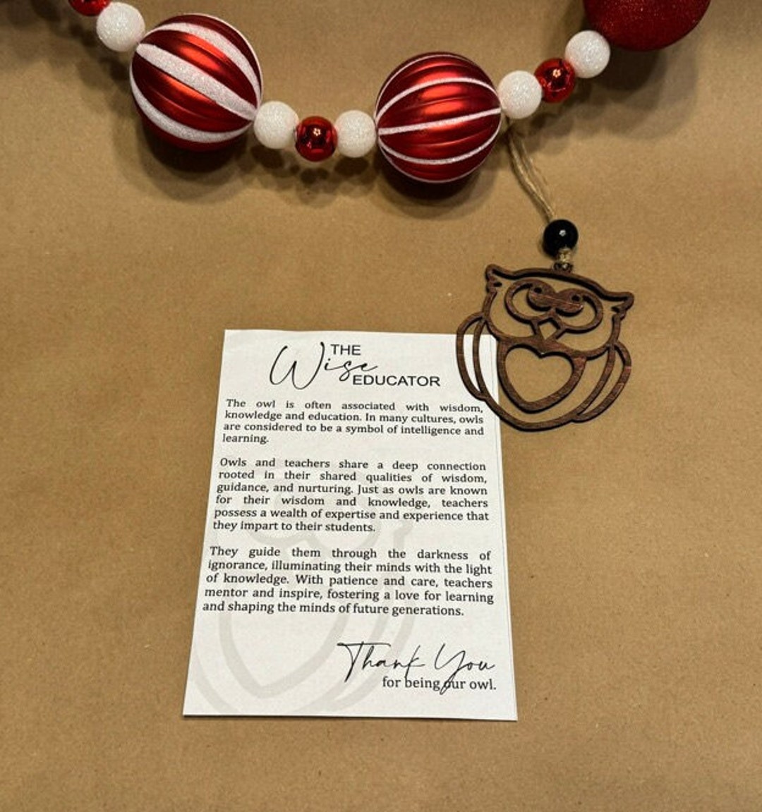 The Wise Educator Ornament - Etsy