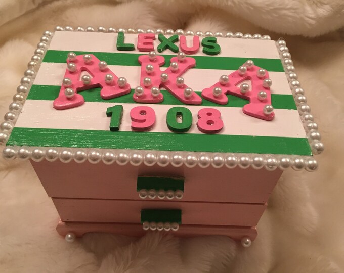 AKA Inspired Jewelry Box/keepsake Box - Etsy
