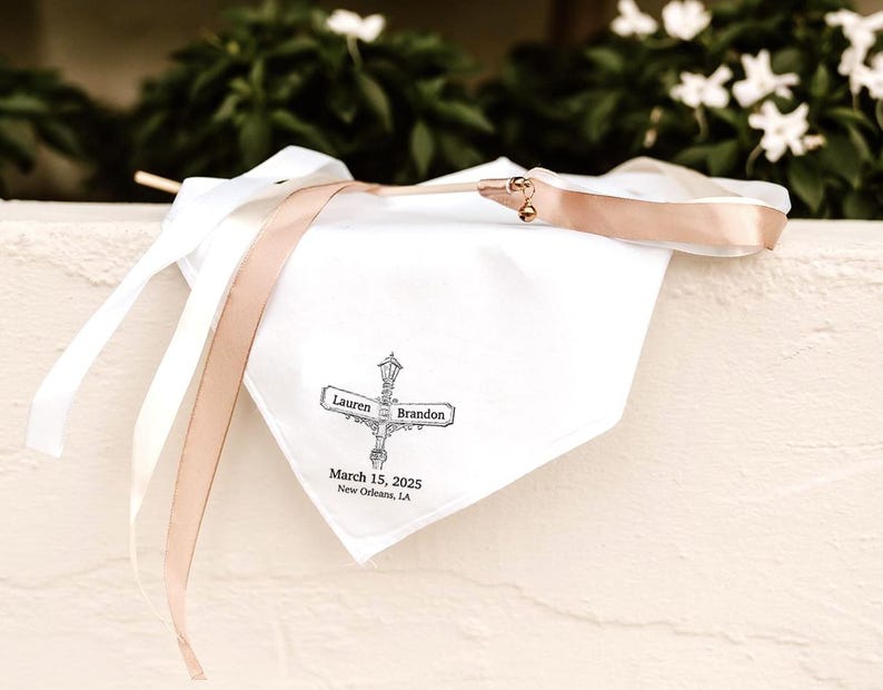 New Orleans Street Sign Second Line Wedding/party Handkerchiefs ...