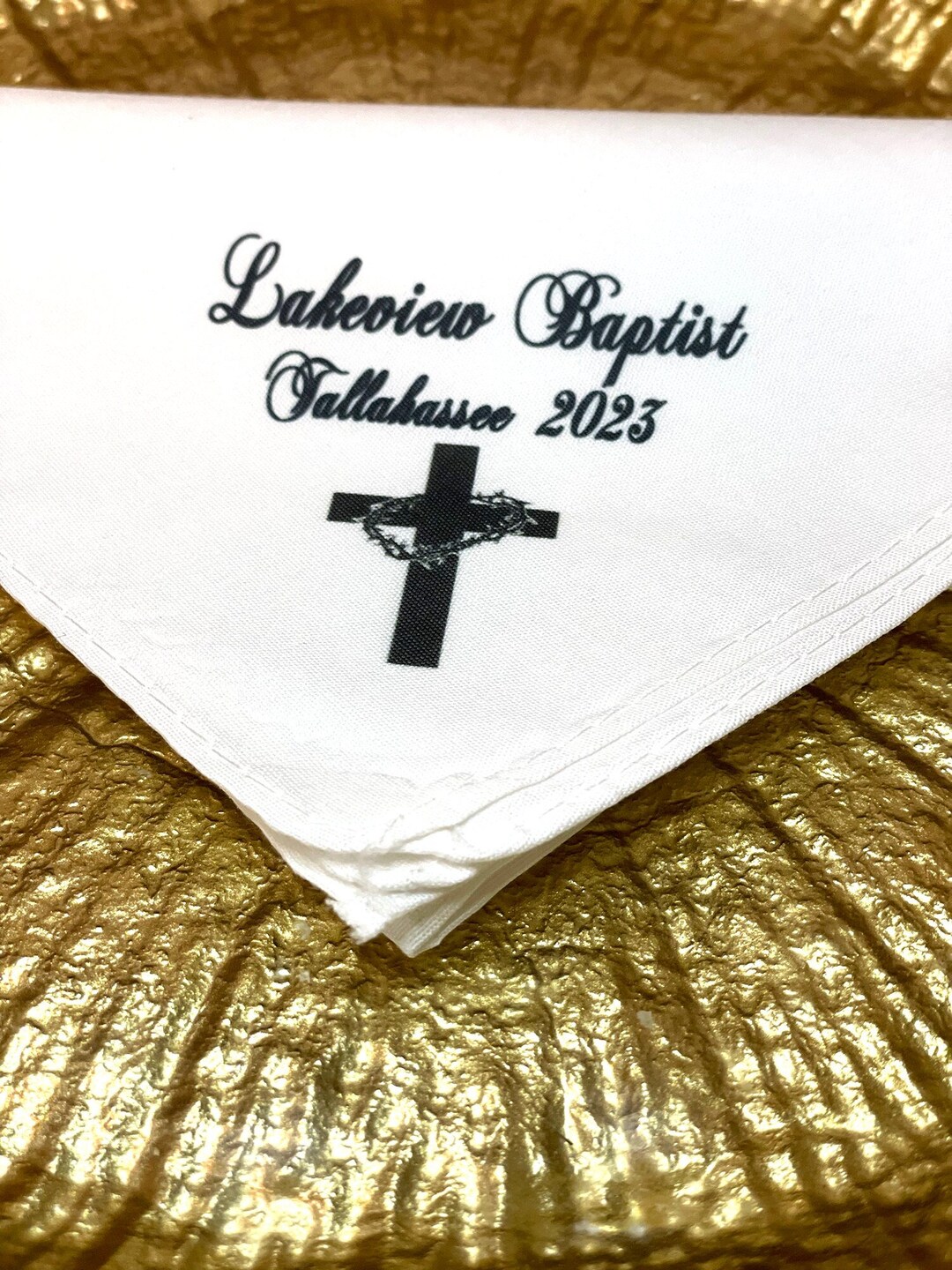 Religious Cross/crucifix Design Second Line Wedding/party Handkerchiefs ...