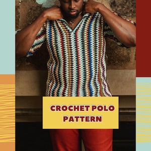 Crochet Polo Top | Crochet Pattern | PDF Only - Men/ Women/ Unisex ...
