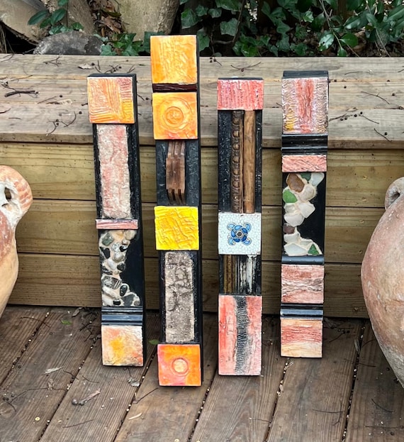 Wall Totem Art Totem Art Reclaimed Wood Wall Modern Totem | Etsy