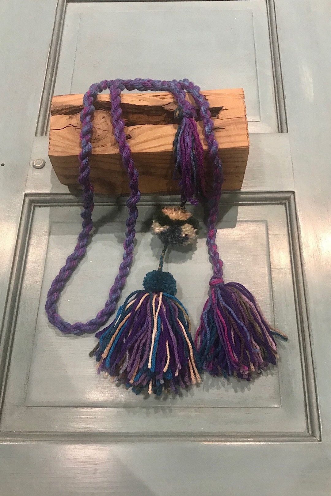 Boho Festival Rope Belt Pom Pom Belt, Hippie Wrap Belly Dance Belt ...