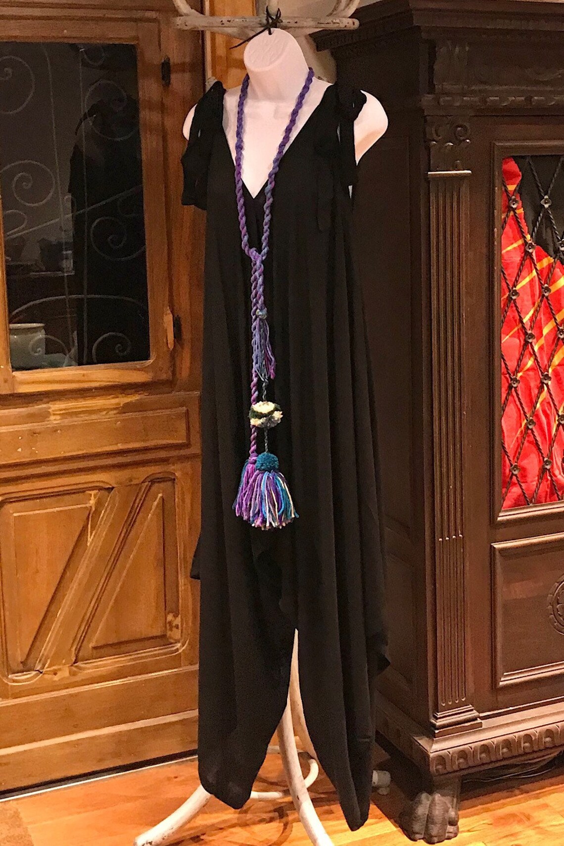 Boho Festival Rope Belt Pom Pom Belt, Hippie Wrap Belly Dance Belt ...