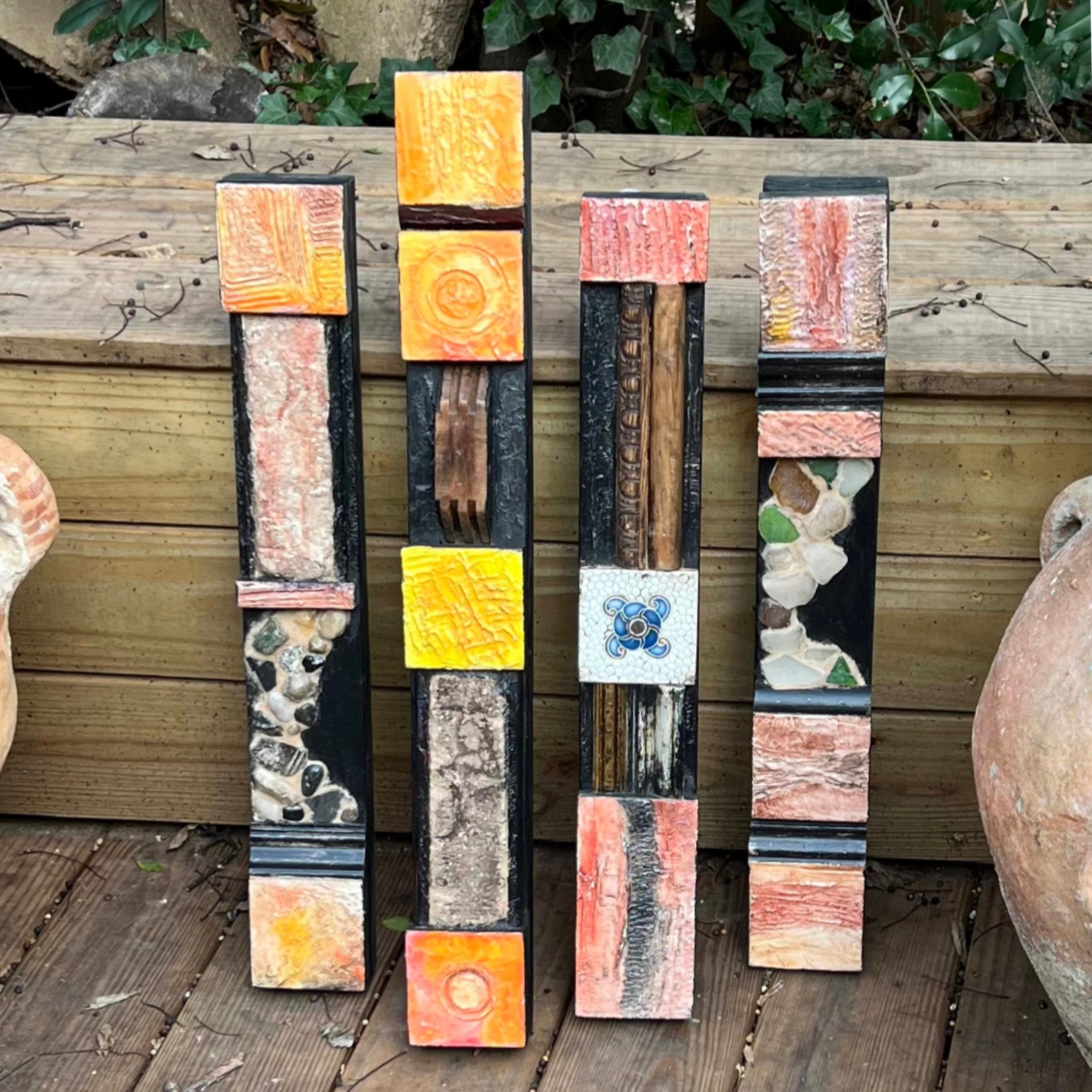 Wall Totem Art Totem Art Reclaimed Wood Wall Modern Totem | Etsy