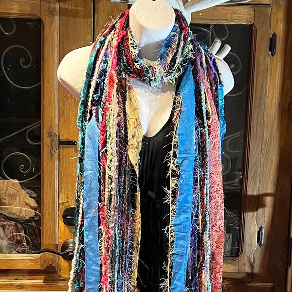 Ribbon Yarn Scarf - Etsy