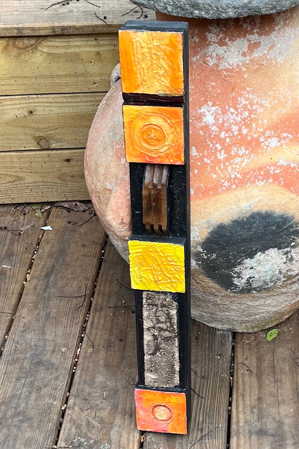 Wall Totem Art Totem Art Reclaimed Wood Wall Modern Totem | Etsy