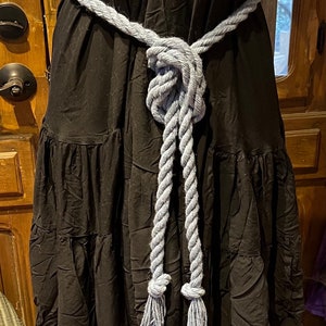 Cotton Rope Knotted Belt, Twisted Boho Festival Hippie Tcotton Wrap ...