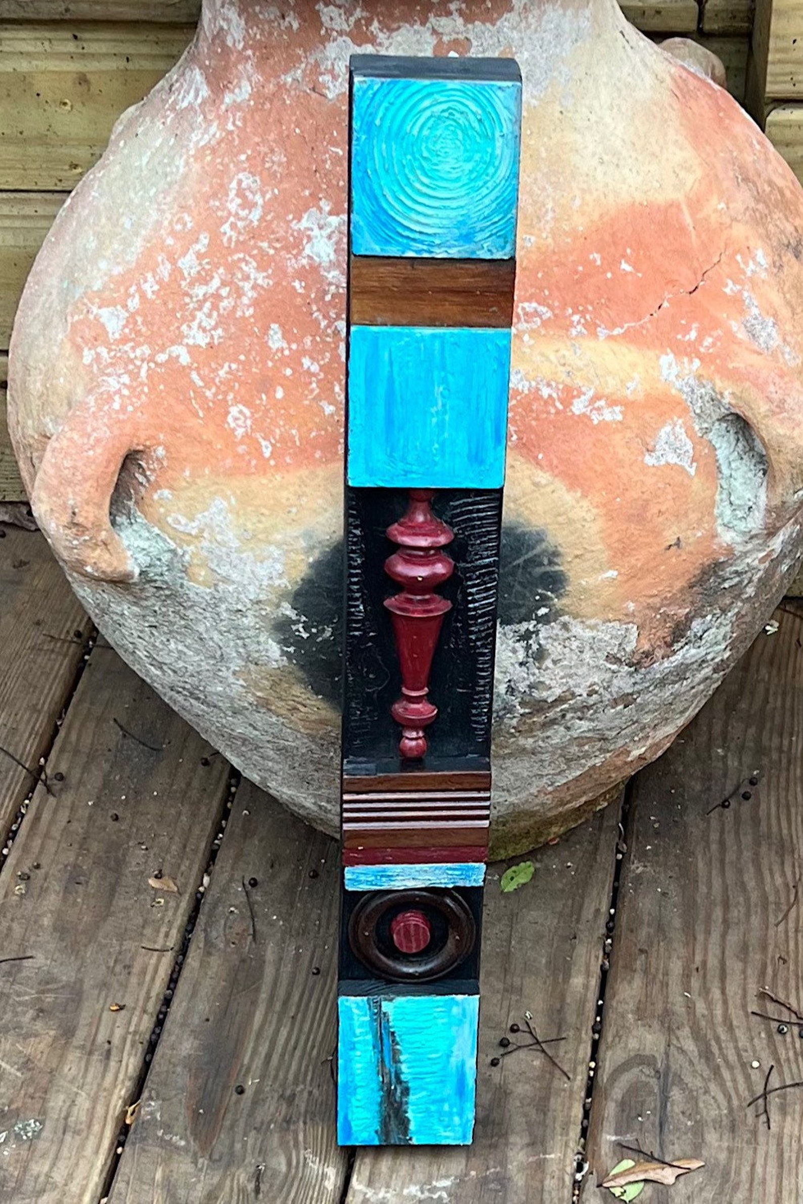 Wall Totem Art Totem Art Reclaimed Wood Wall Modern Totem - Etsy