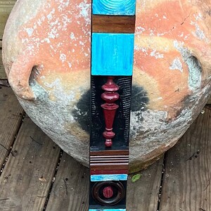 Wall Totem Art, Totem Art, Reclaimed Wood Wall Modern Totem Rustic Mix ...