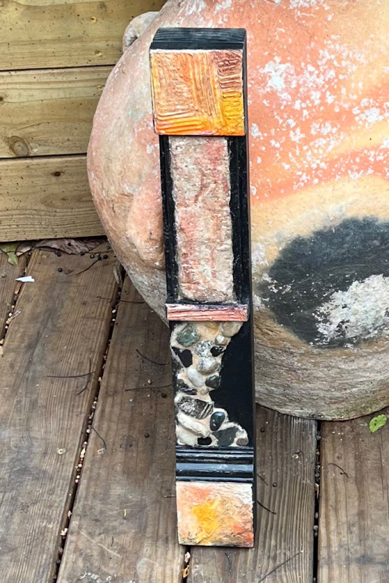 Wall Totem Art, Totem Art, Reclaimed Wood Wall Modern Totem Rustic Mix ...